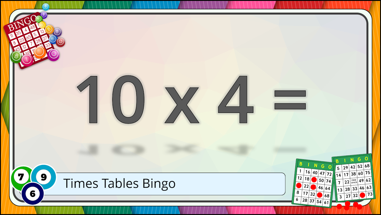 4x Table Bingo Game - Snappy Maths