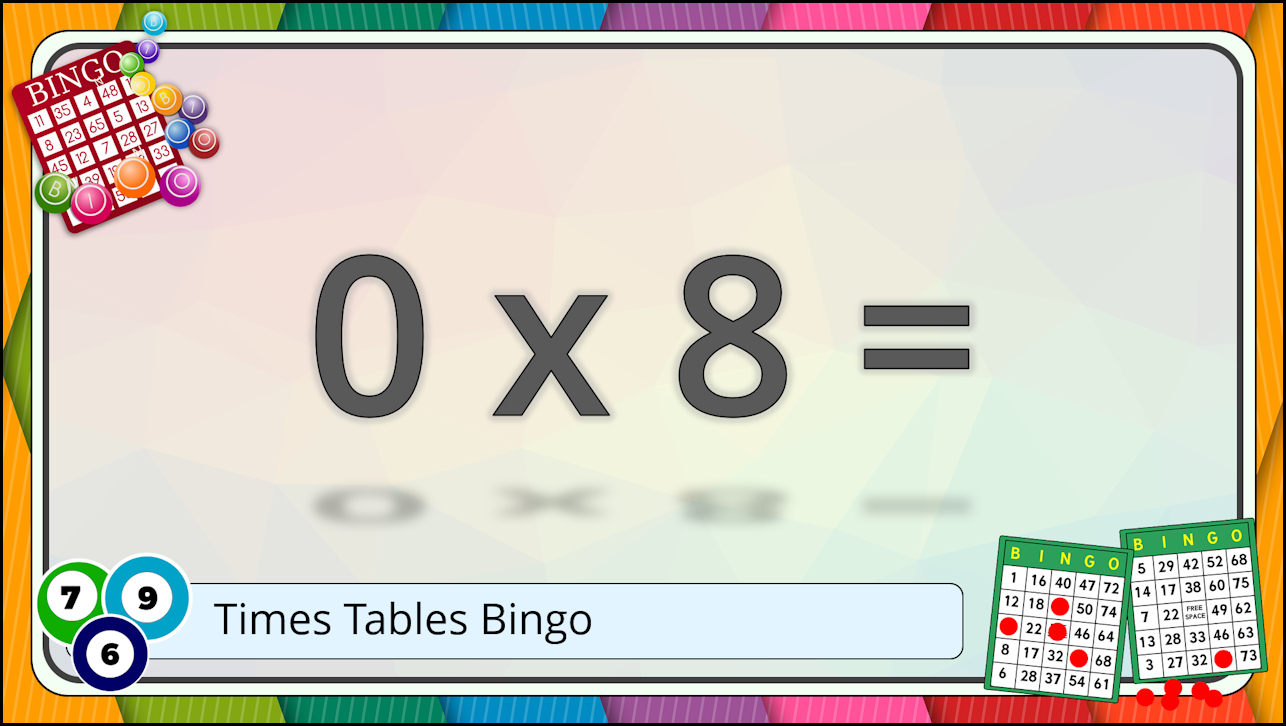 8x Table Bingo Game - Snappy Maths