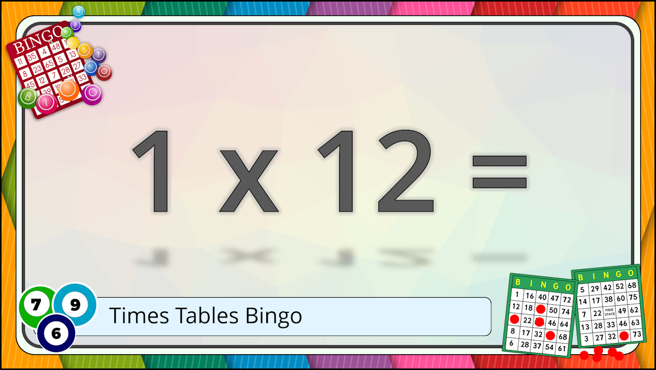 12x Table Bingo Game - Snappy Maths