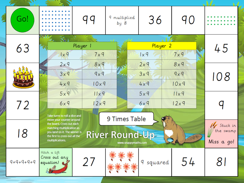 Free 9x Table Worksheets and Games (no sign-up) - Snappy Maths