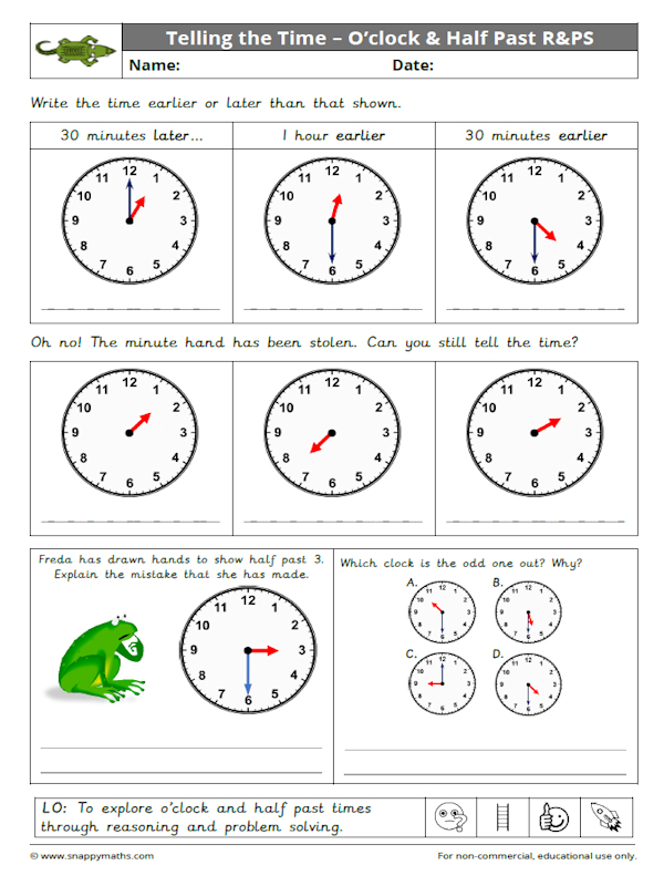 Time Worksheets, Games and Resources - Snappy Maths