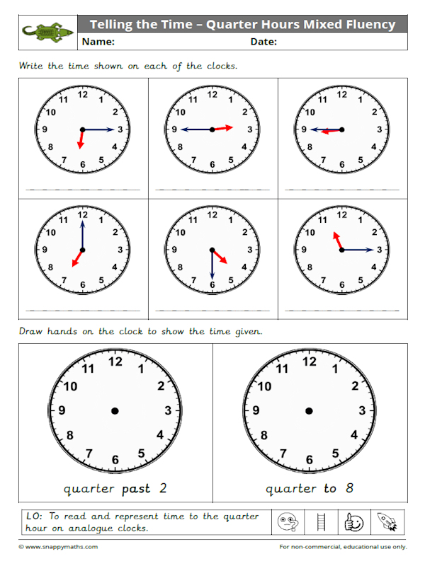Time Worksheets, Games and Resources - Snappy Maths