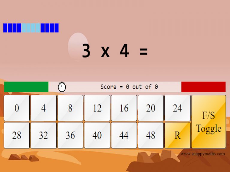 Free 4x Table Worksheets and Games (no sign-up) - Snappy Maths